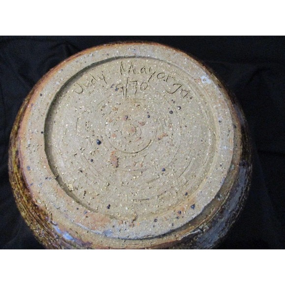 Signed | Accents | Vintage 97 Signed Grog Pottery Grit Textured 8 W 475 ...